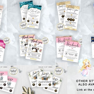 ADD YOUR LOGO - Printable Small Business Insert Card / Simple Shop ...