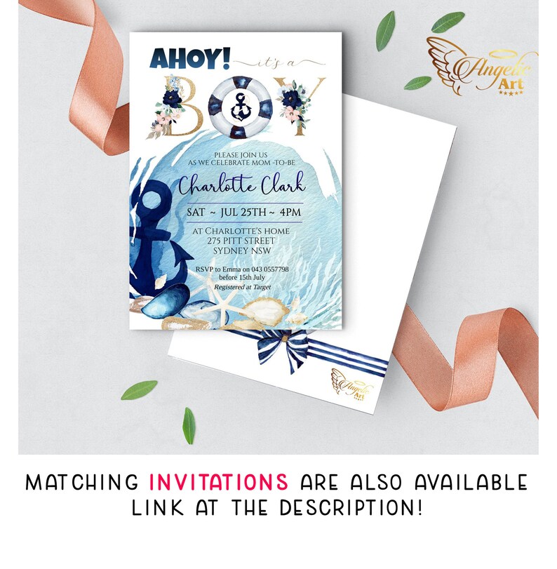 Nautical Baby Shower WELCOME Sign Editable Nautical Welcome - Etsy