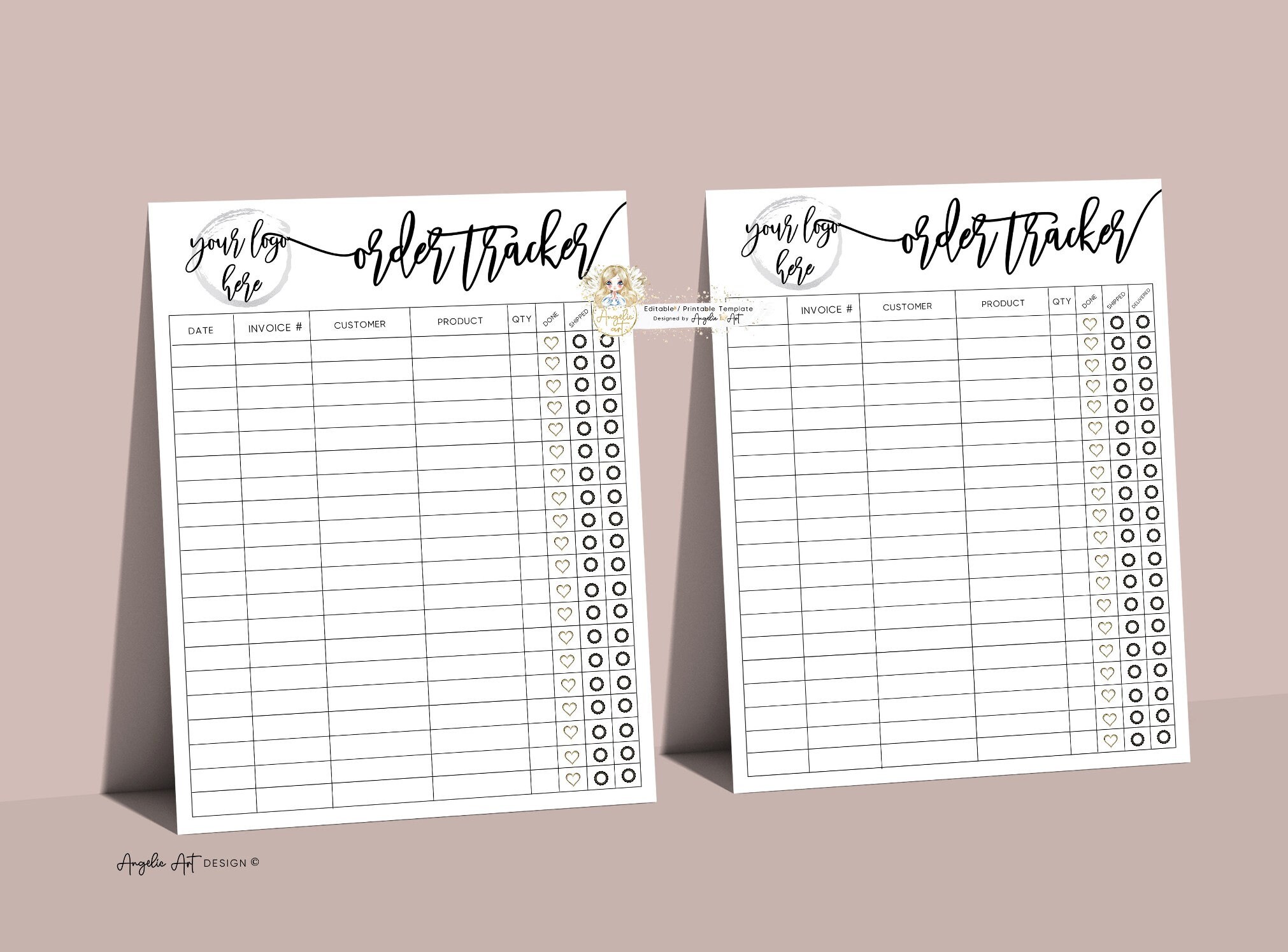 Simple Order Tracker Form Order Tracking Template Add Logo - Etsy