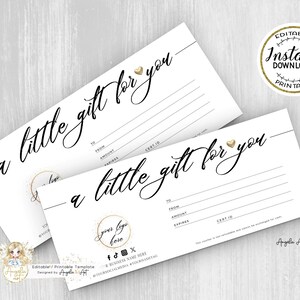 Modern Editable Printable Gift Certificate Template Simple Editable ...