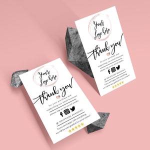 ADD YOUR LOGO - Printable Small Business Insert Card / Simple Shop ...