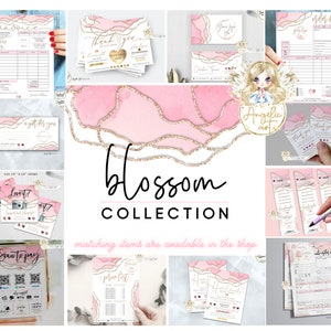 BLOSSOM - Blush Pink Gold Gift Certificate Template, EDITABLE Modern ...