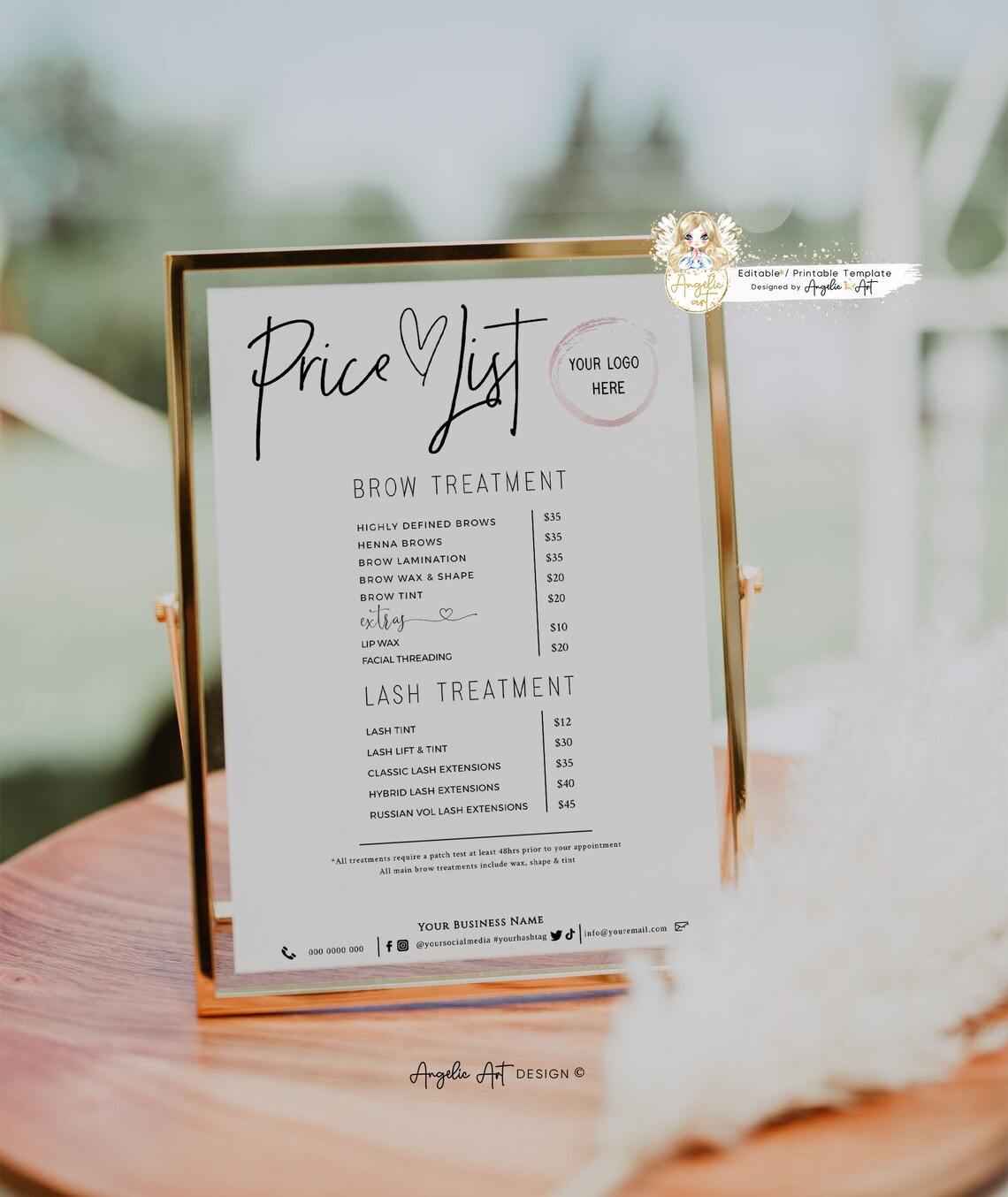 Editable Simple Price List Template Minimalist Business - Etsy