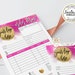 JOY - Editable Hot Pink Gold ORDER Form Template, Pink Gold Printable ...