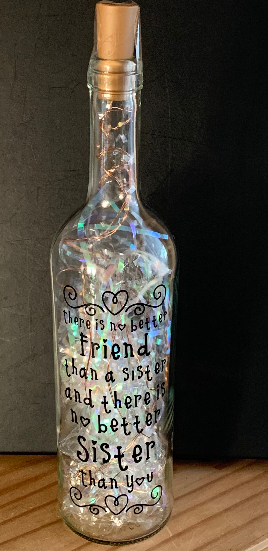 Personalised Sister Quote Bottle Best Friend Sister Love - Etsy