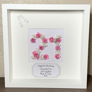 21st Birthday Box Frame, Personalised Box Frame, 21st Birthday Gift for ...