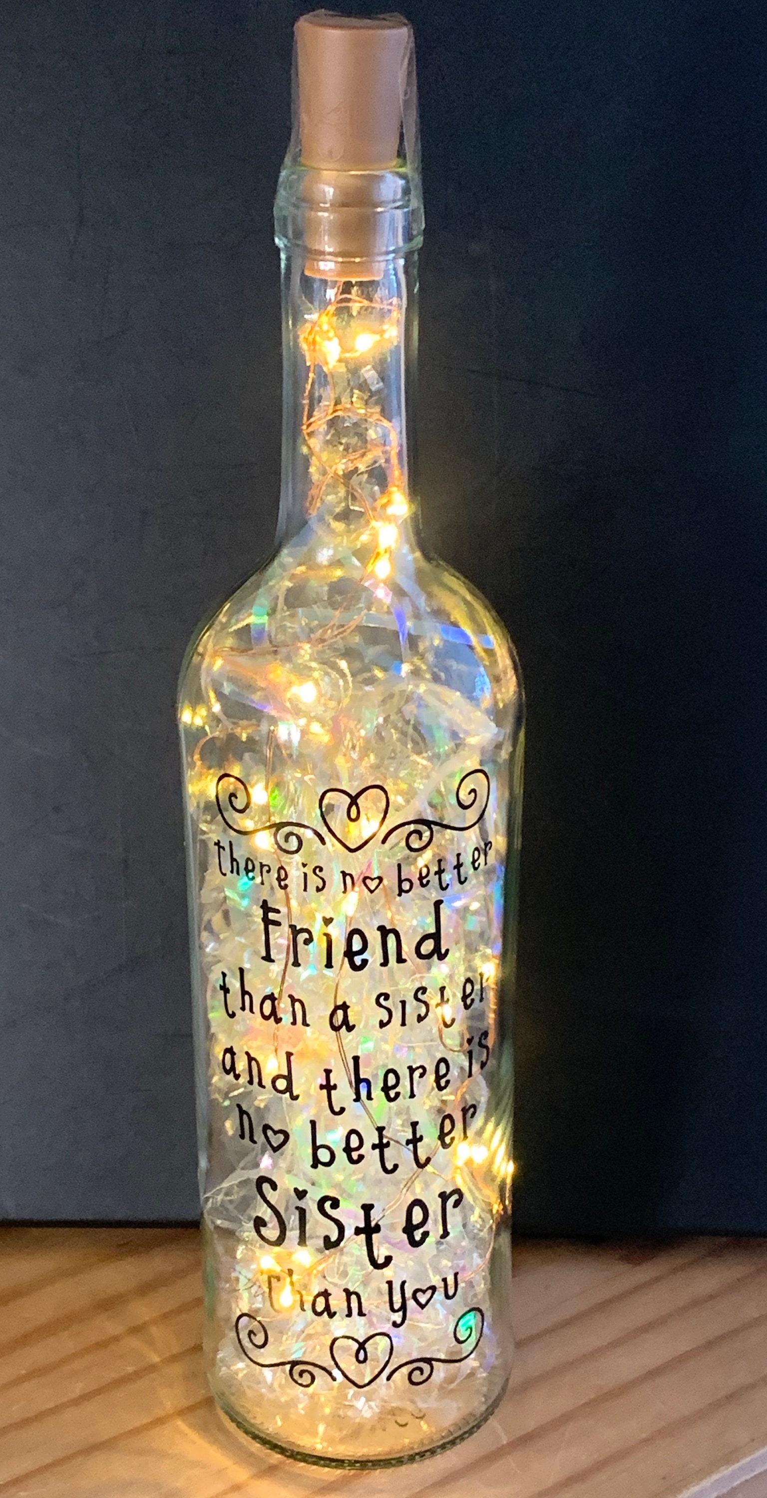 Personalised Sister Quote Bottle Best Friend Sister Love - Etsy