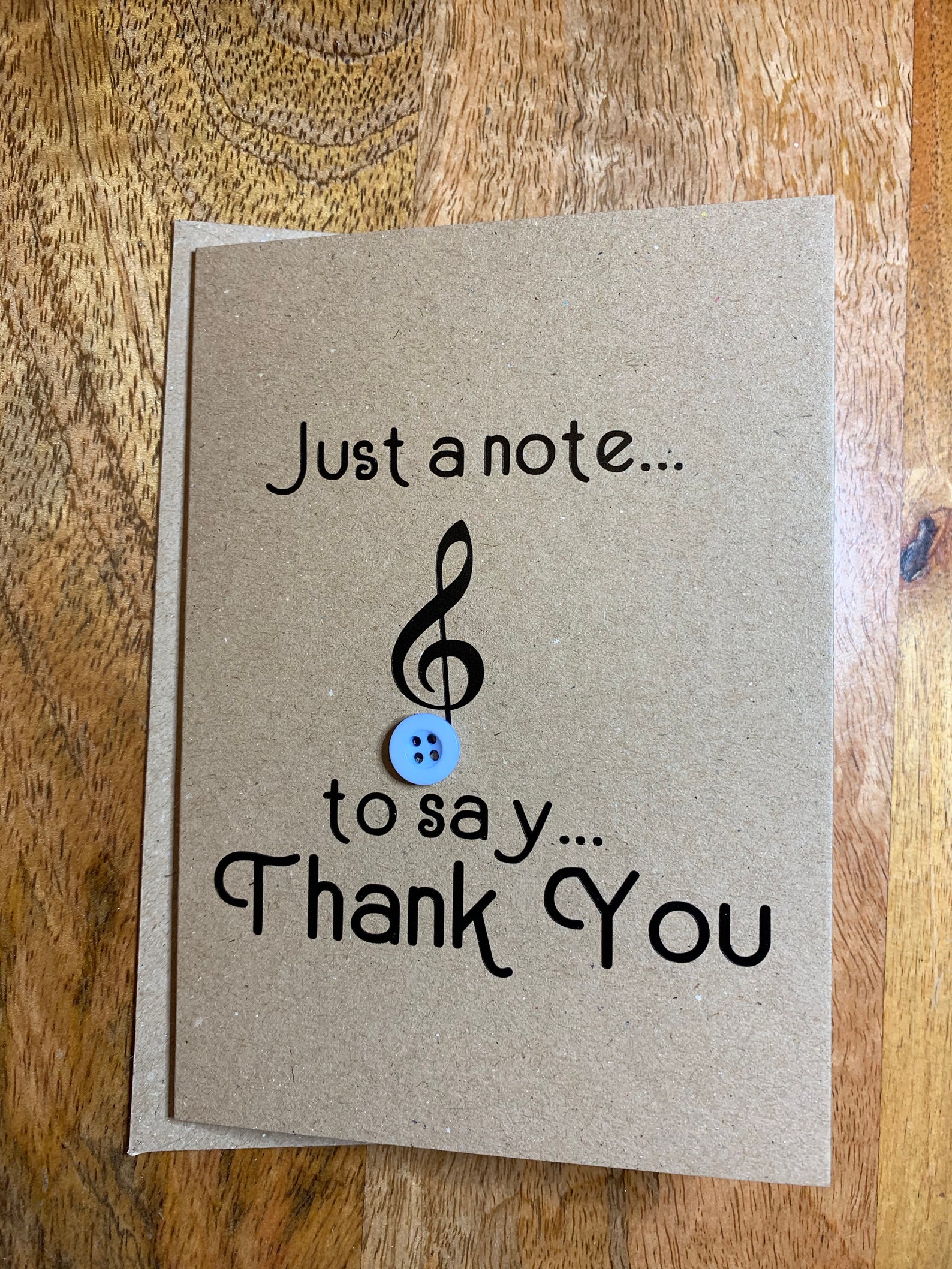 Just a Note to Say Thank You Thank You Card Just a Note Card - Etsy UK