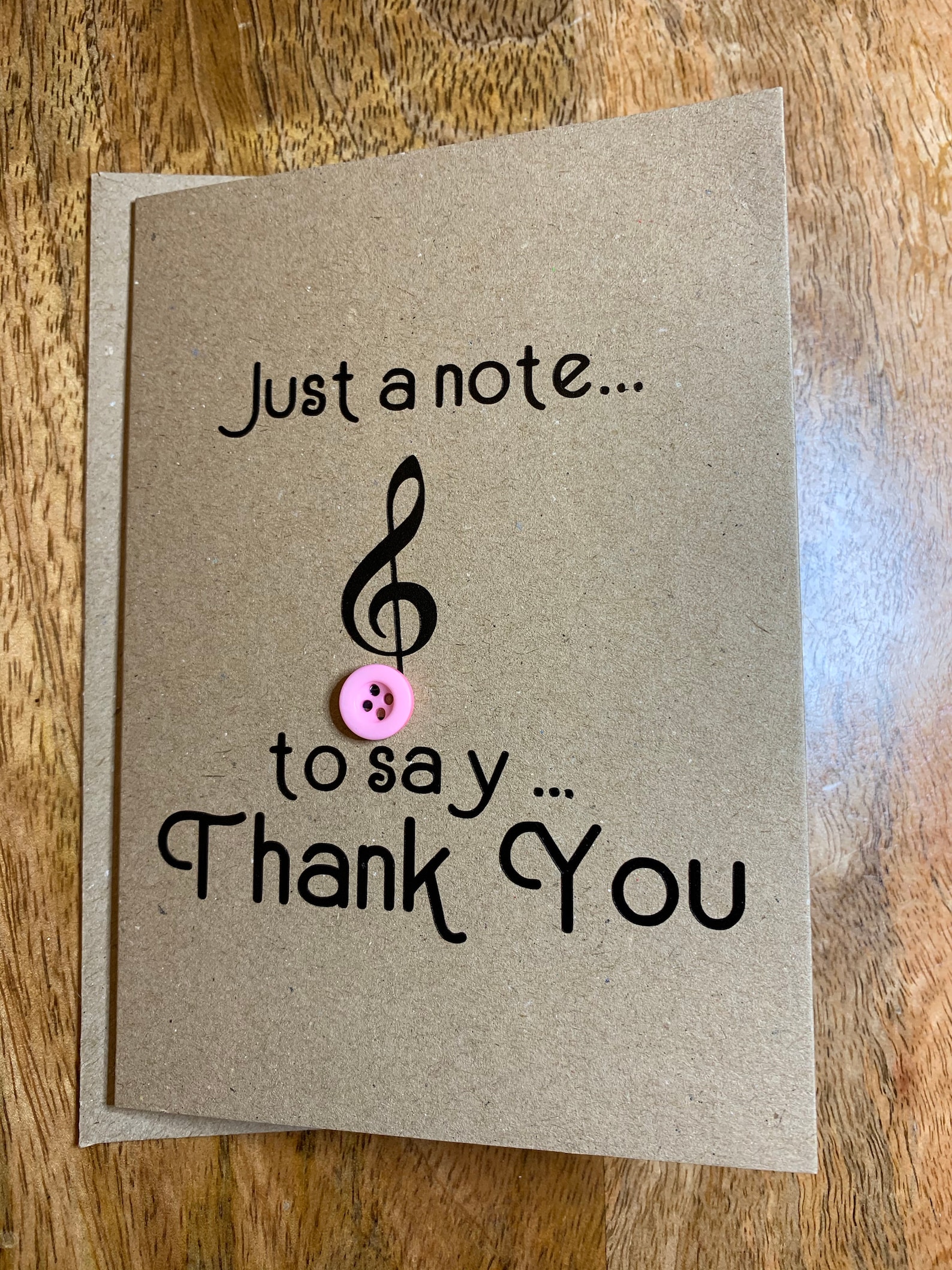 Just a Note to Say Thank You Thank You Card Just a Note Card - Etsy