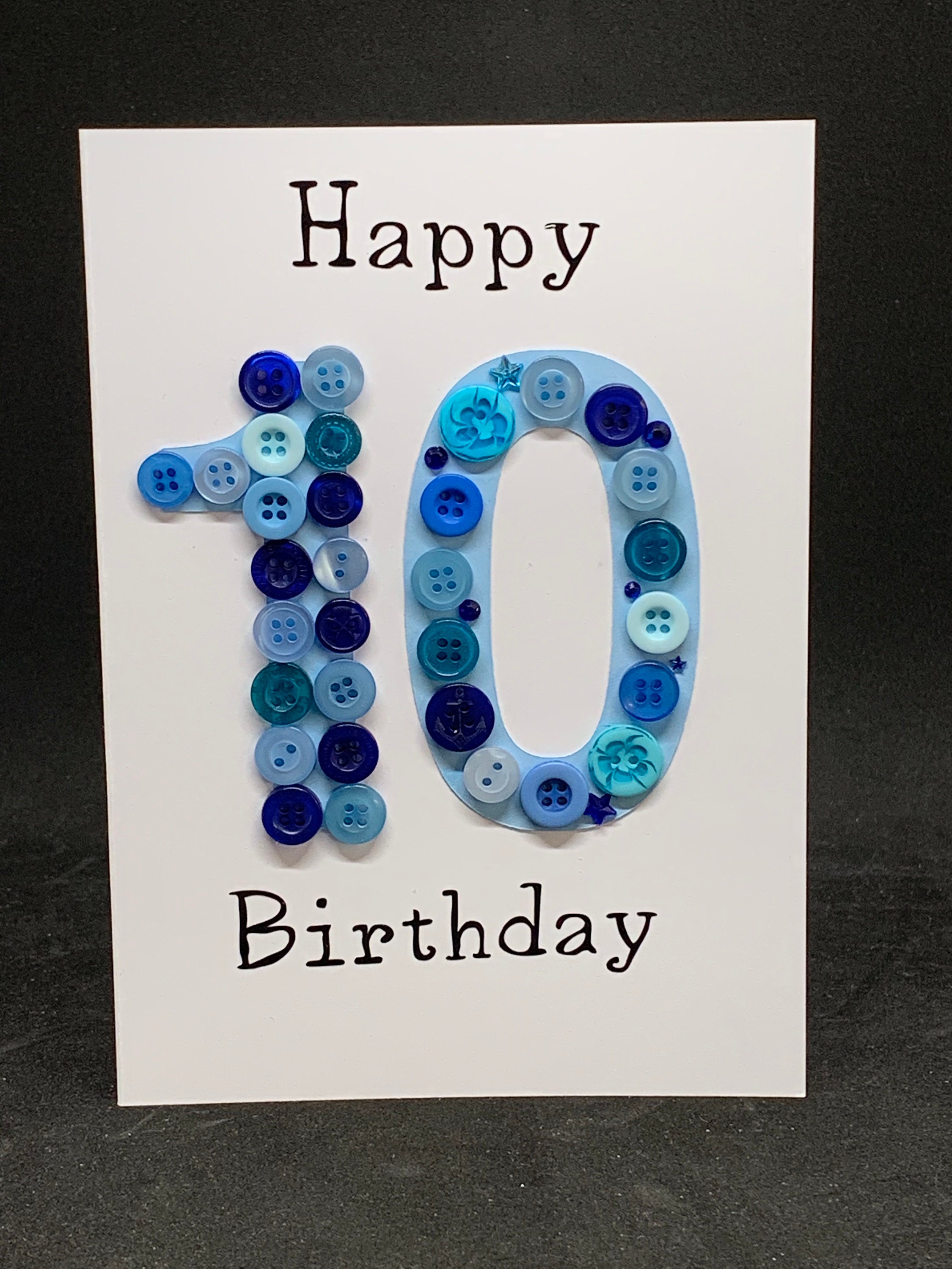Happy 10th Birthday Card Personalised 10th Birthday Card | Etsy