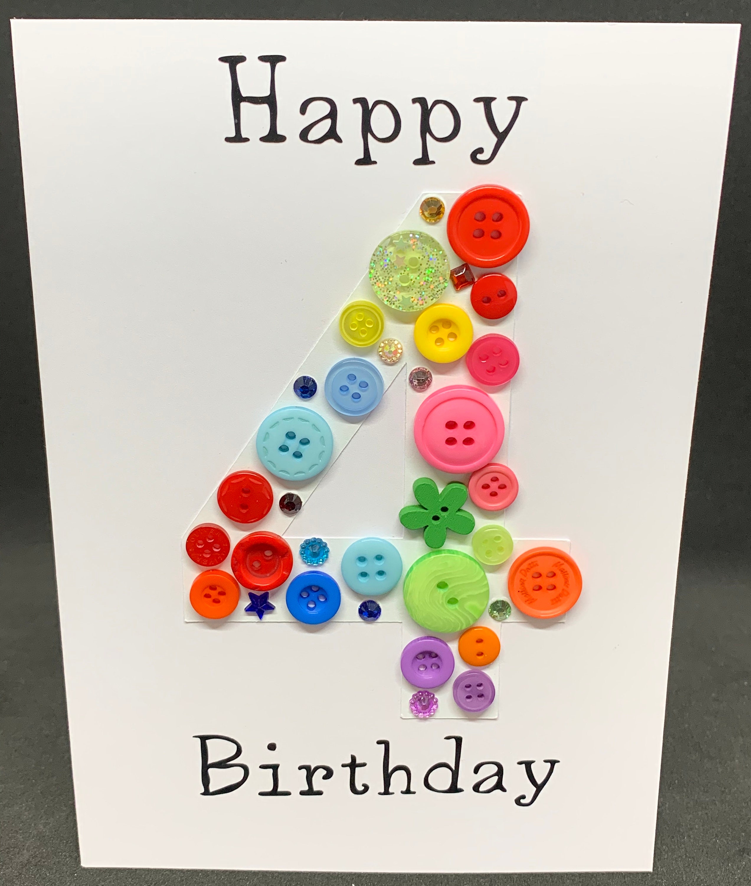 Happy 4th Birthday Card Personalised Birthday Card 4th | Etsy