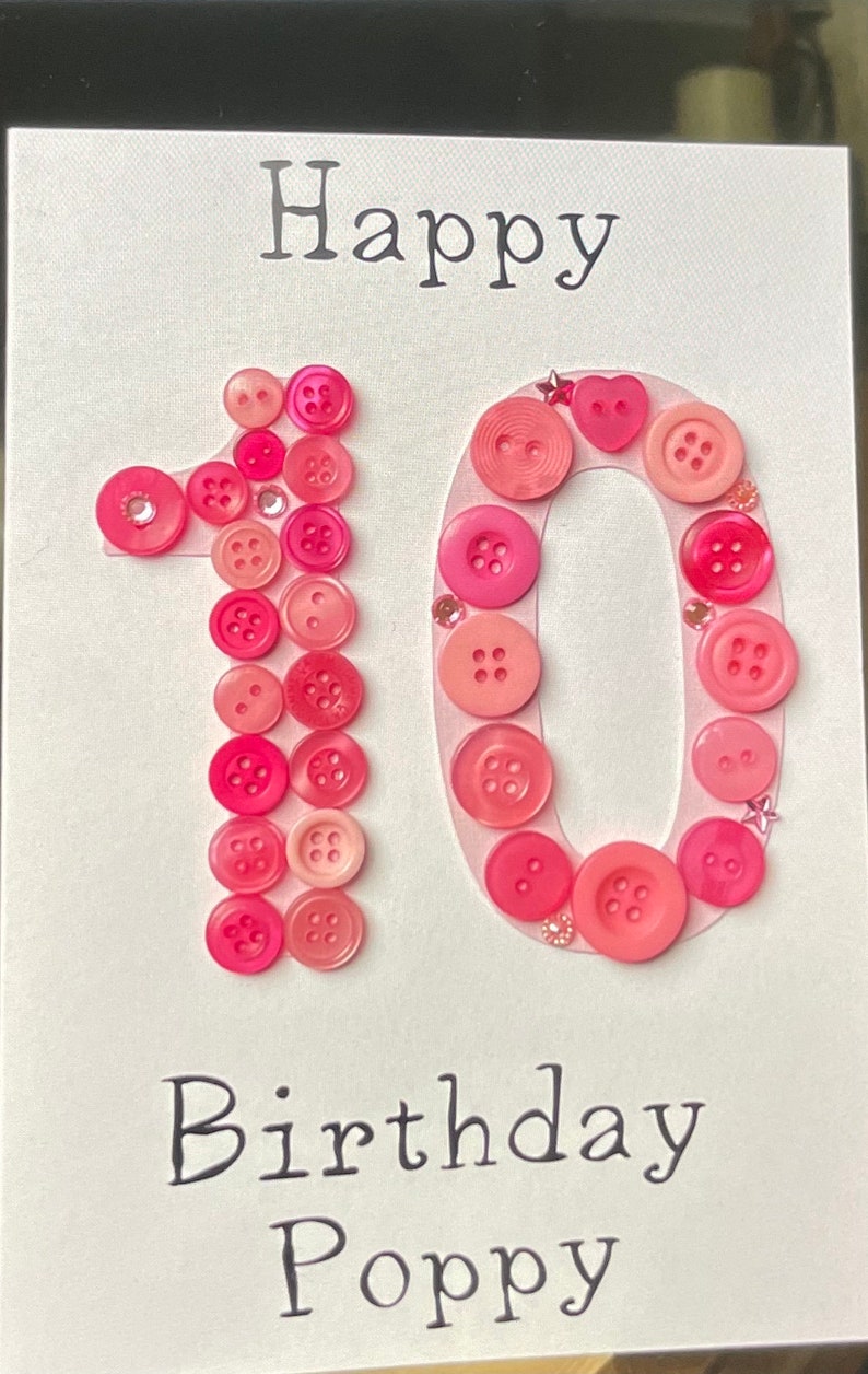 Happy 10th Birthday Card Personalised 10th Birthday Card - Etsy UK