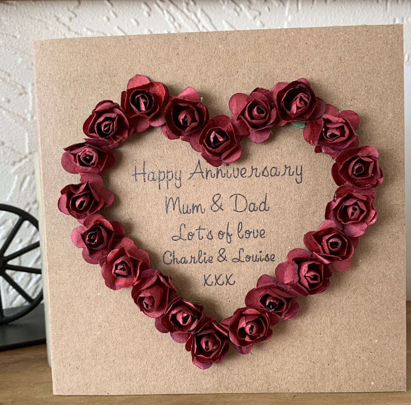 Happy Anniversary Card Personalised Ruby Wedding Anniversary - Etsy UK