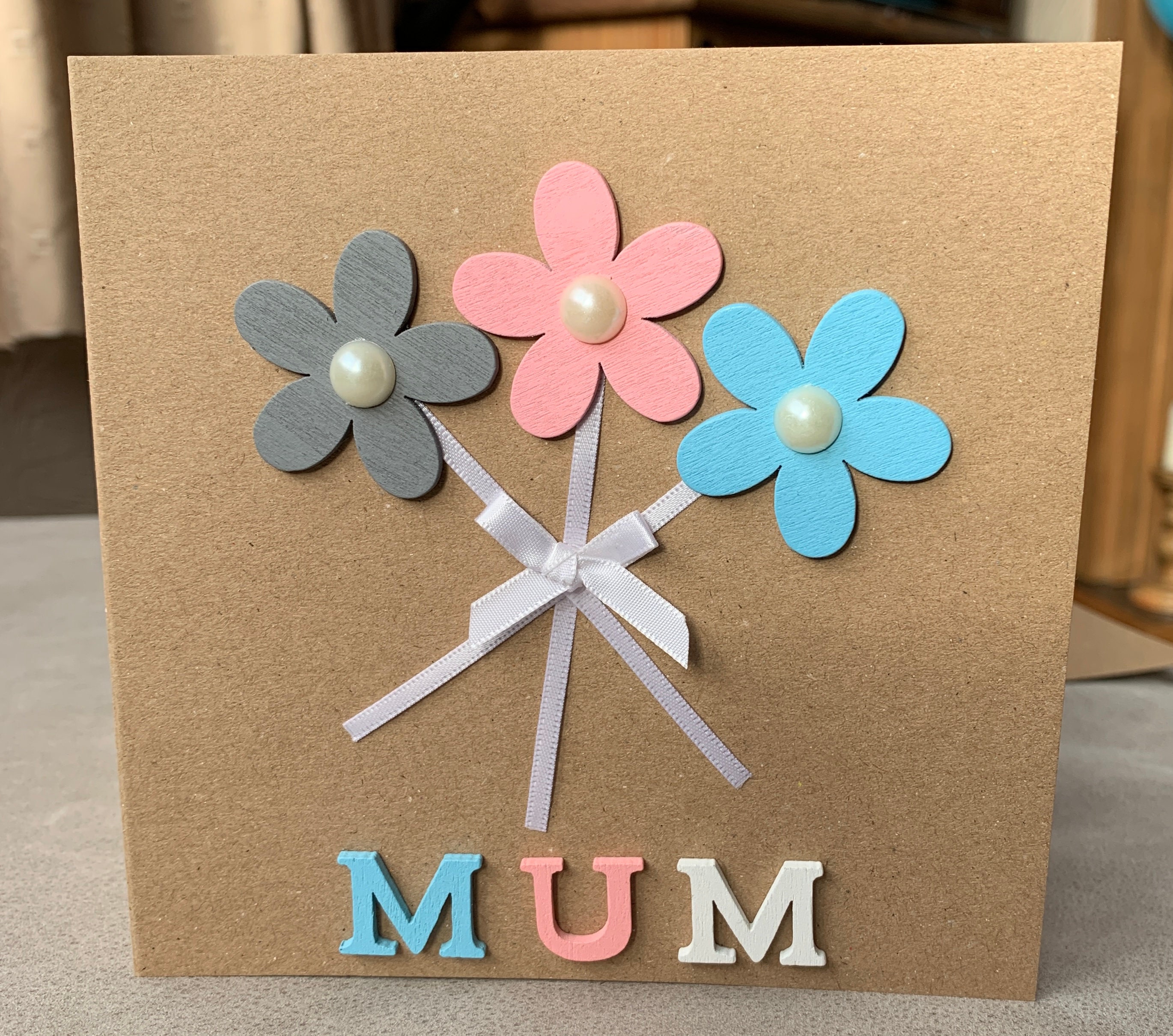 Flower Card for Mum Card for Mum Birthday Card for Mum Card | Etsy