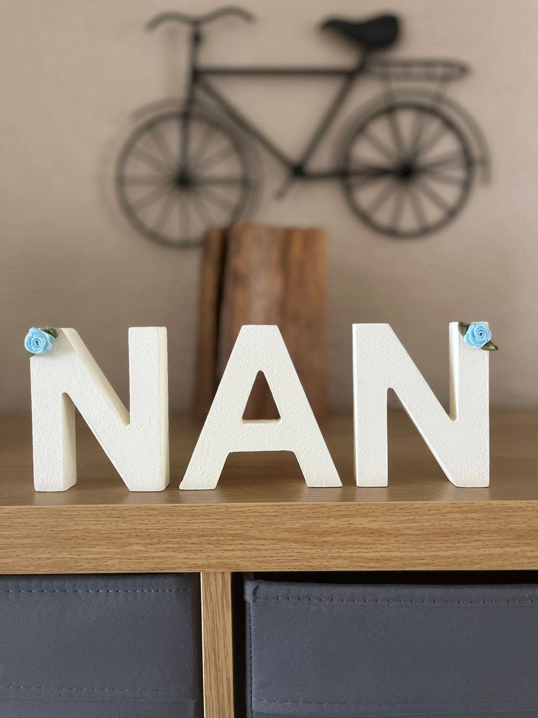 Freestanding Wooden Nan Letter Set, Wooden Name Letters, Nan ...