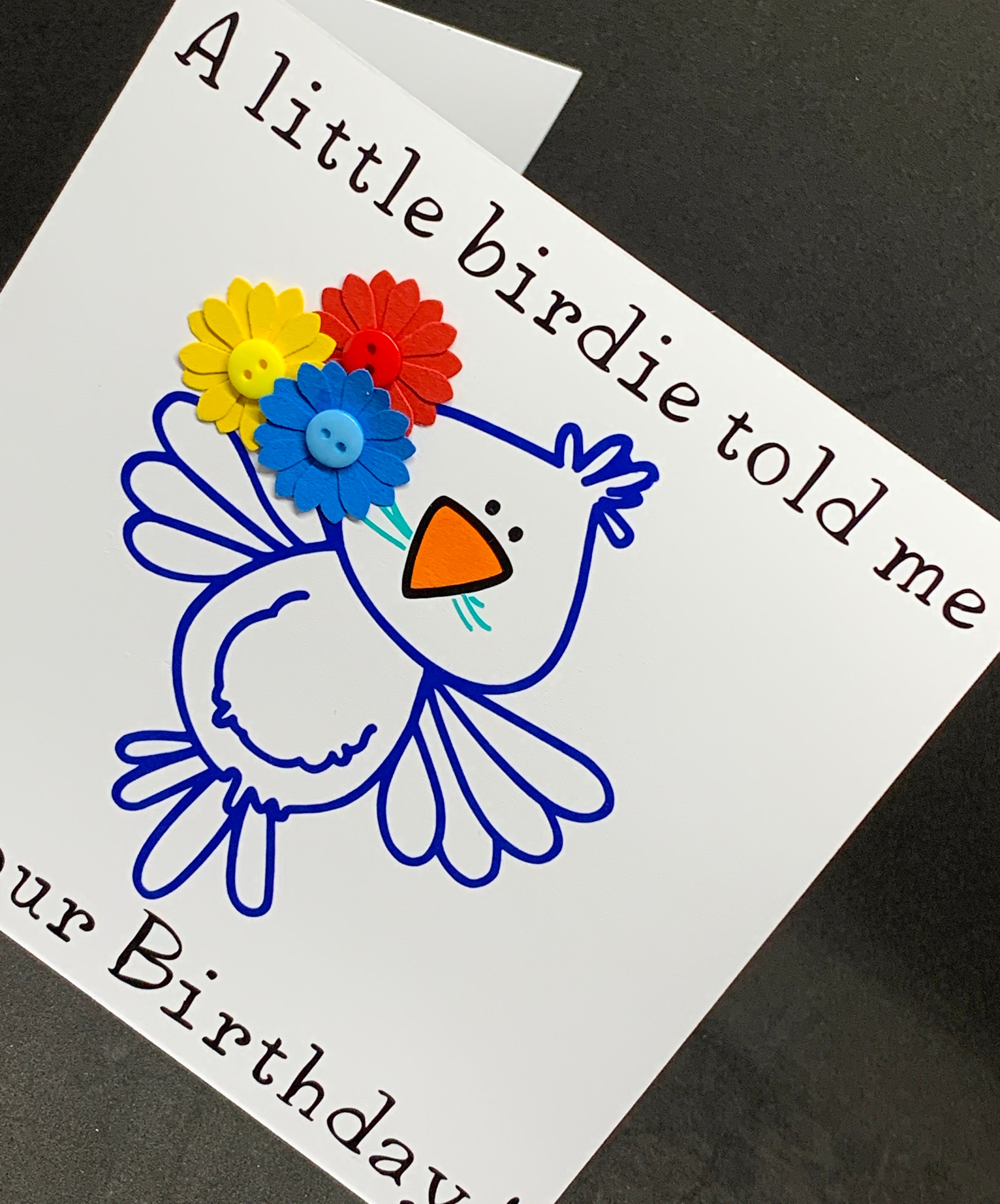 Happy Birthday Card A Little Birdie Told Me It's Your - Etsy