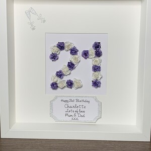 21st Birthday Box Frame, Personalised Box Frame, 21st Birthday Gift for ...