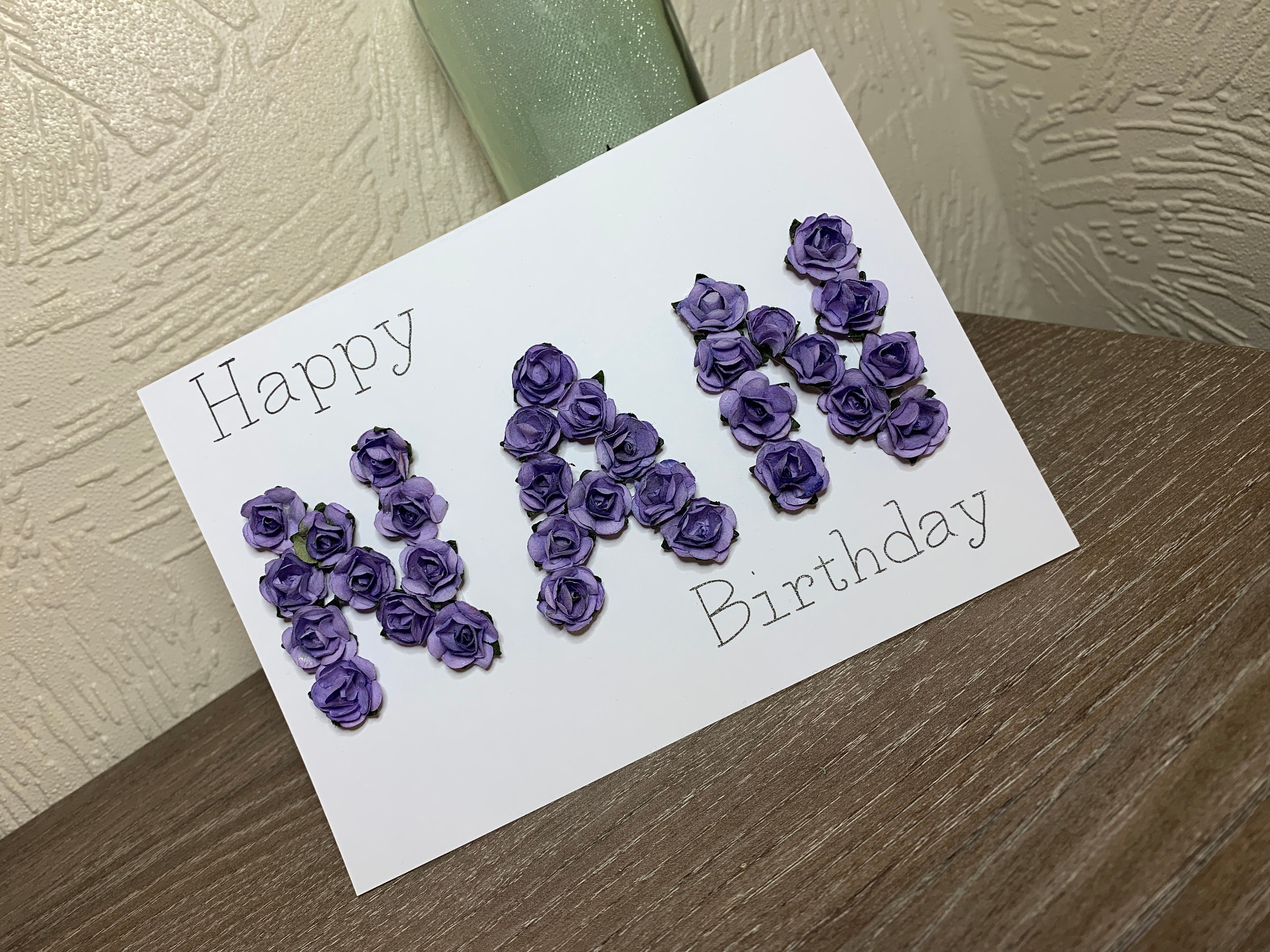 Happy Birthday Card for Nan Handmade Paper Flower Card for | Etsy