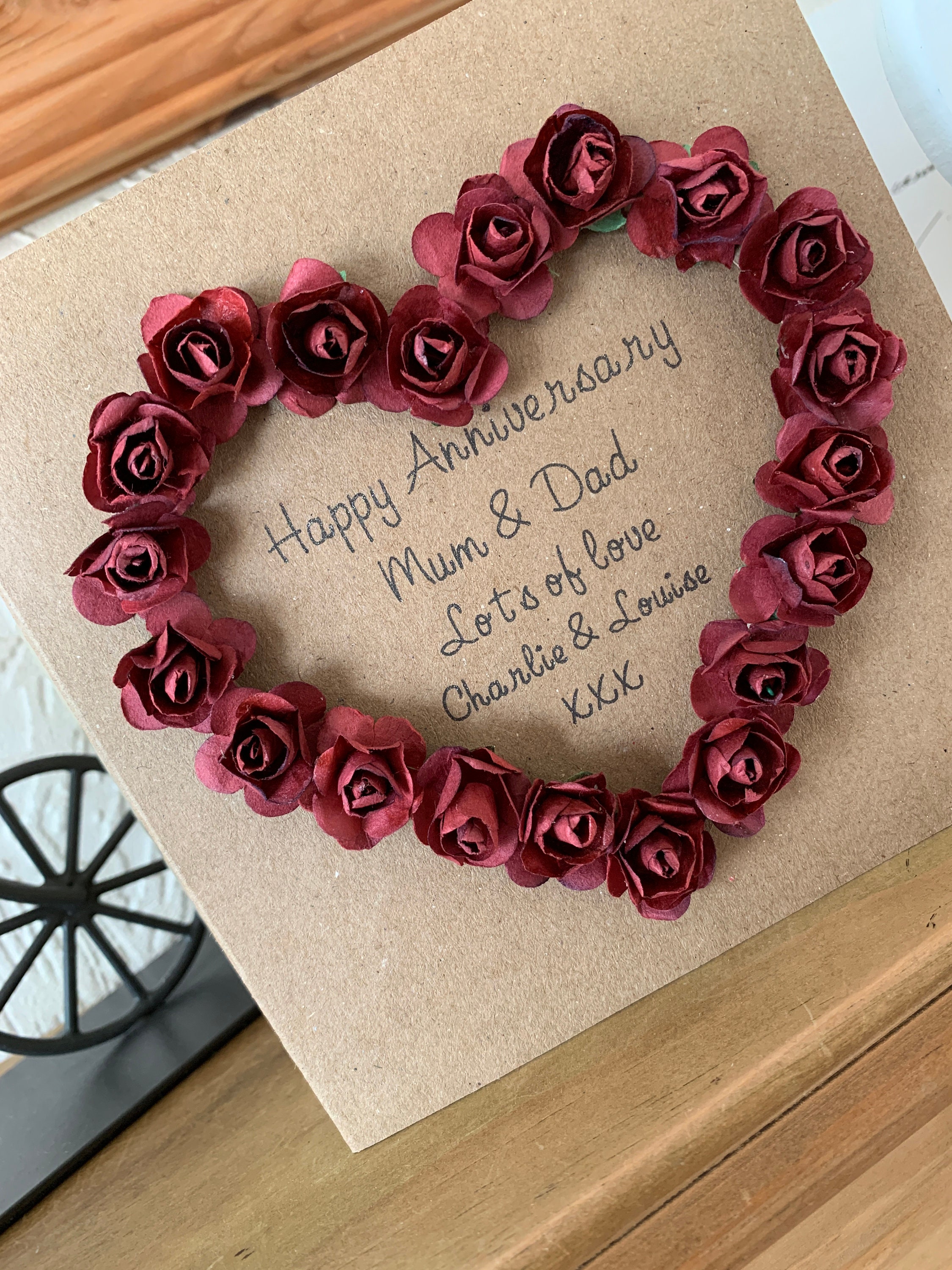 Happy Anniversary Card Personalised Ruby Wedding Anniversary - Etsy UK