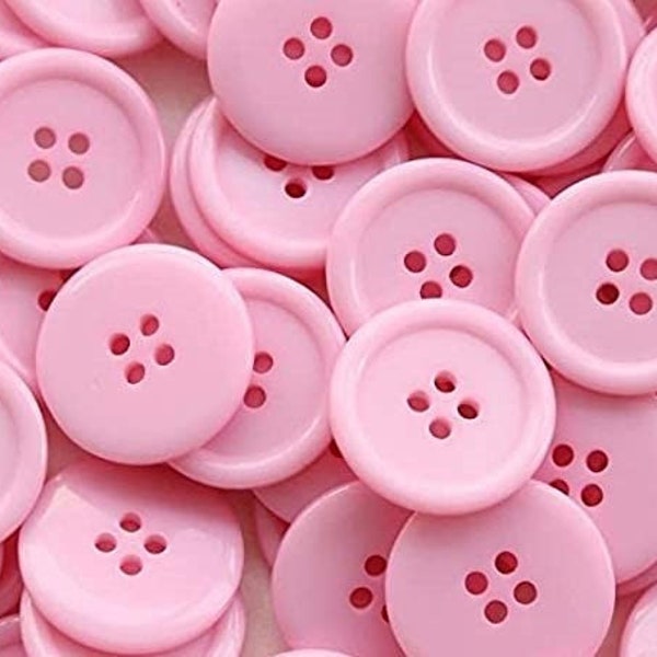 Pink Wooden Buttons - Etsy