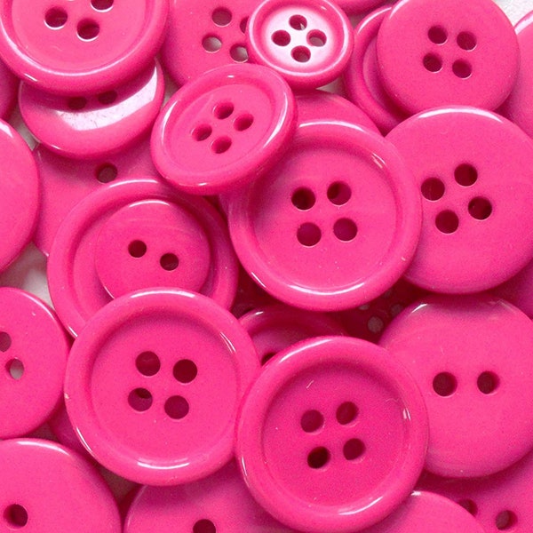 Fuschia Buttons - Etsy