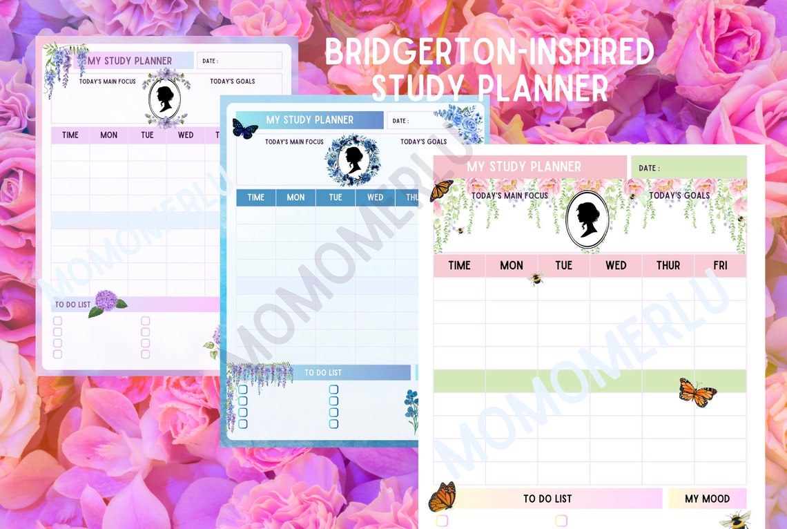 BRIDGERTON INSPIRED Student Planner Printable Pages Instant Download ...