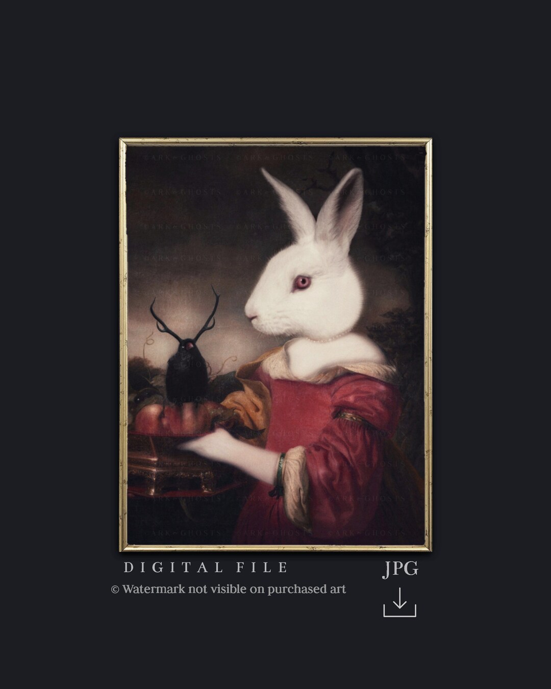 Rabbit and Crow Art Digital Download Altered Vintage - Etsy UK