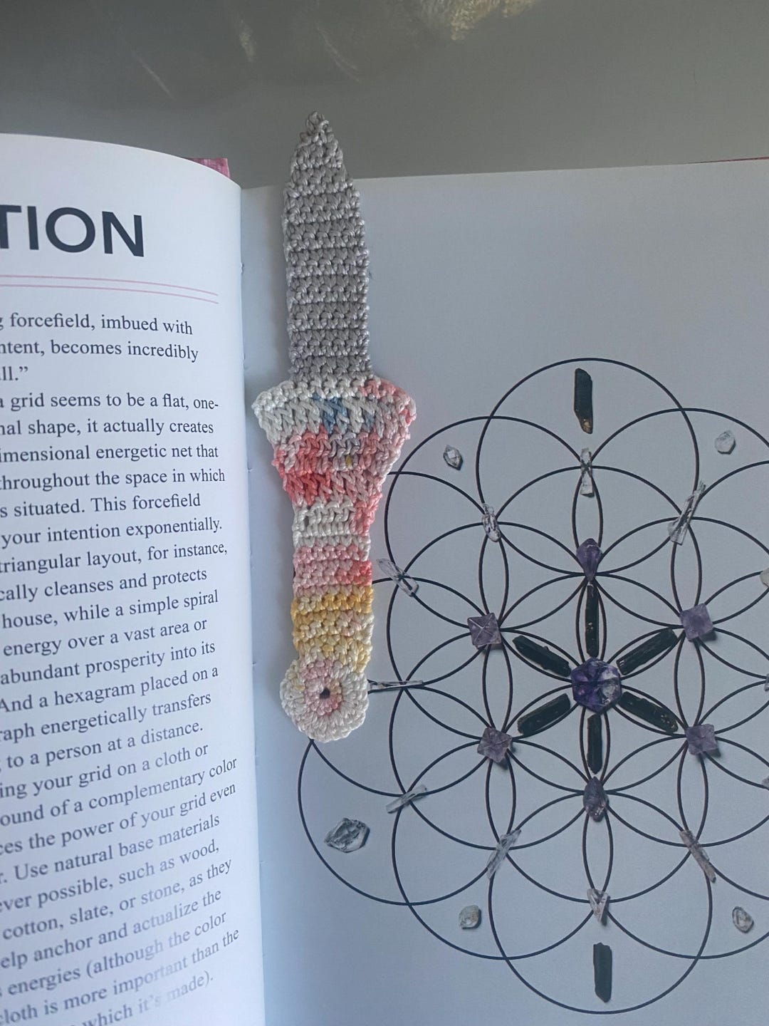 Tie Dye Dagger Crochet Bookmark - Etsy