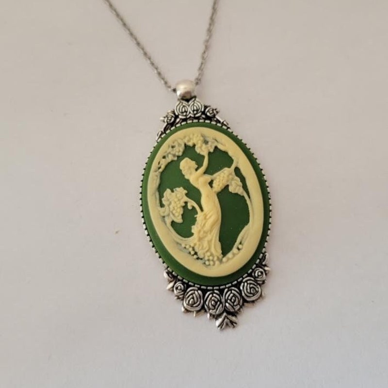 Green Cameo - Etsy