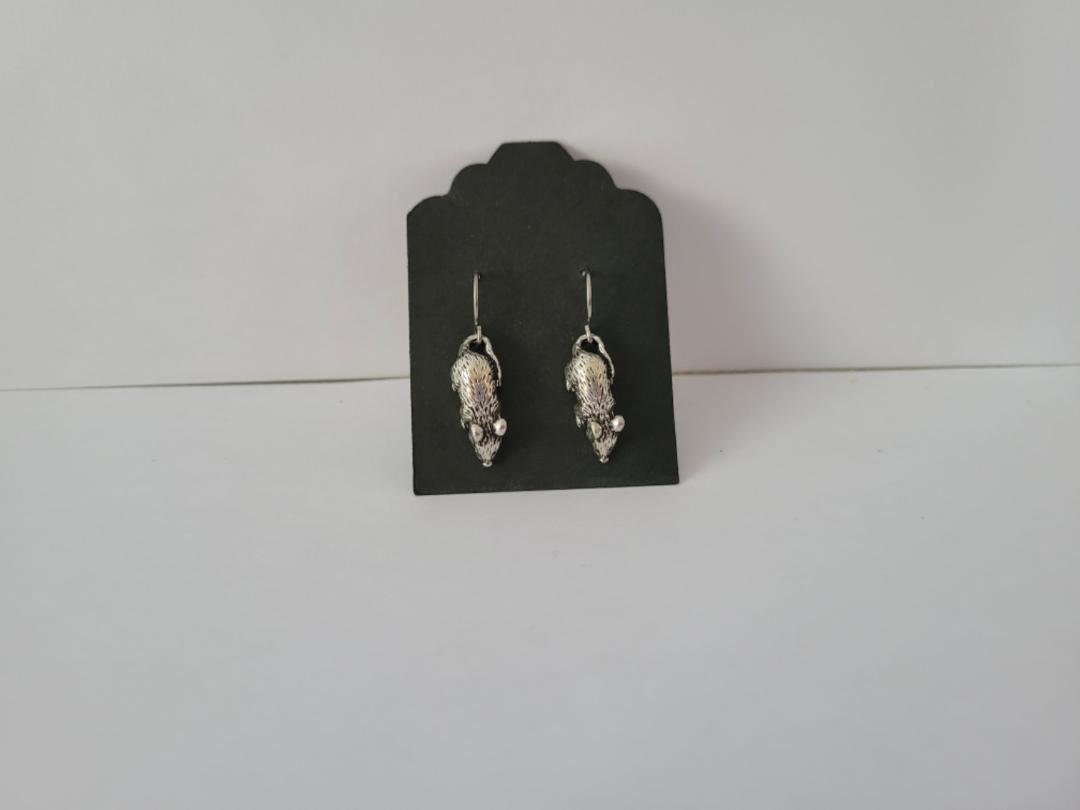 Hypoallergenic Little Rat/mouse Dangle Earrings - Etsy