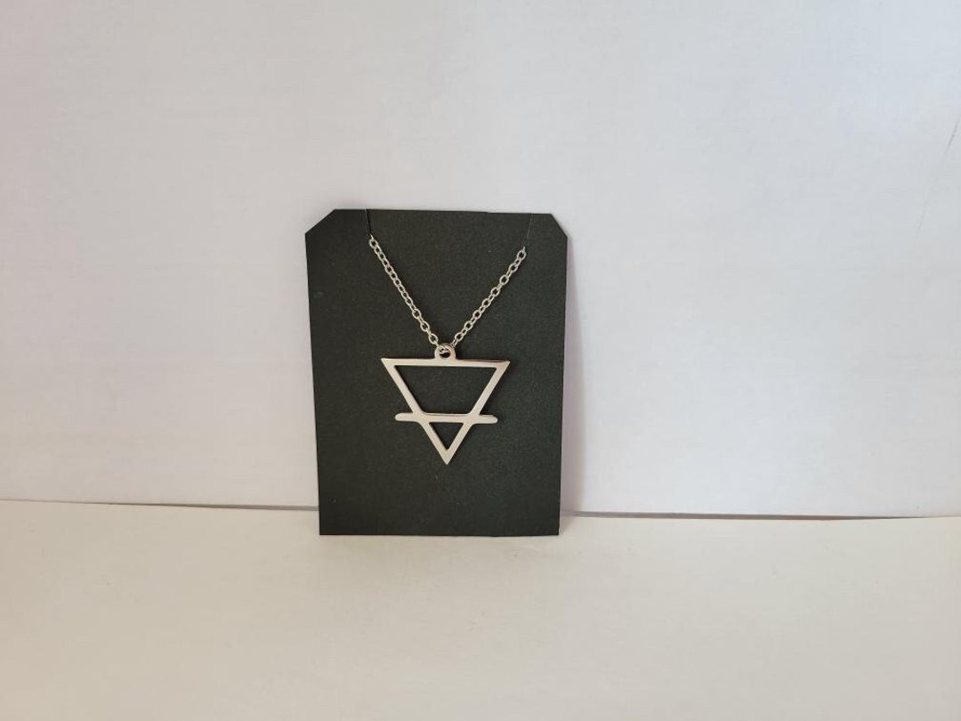 Stainless Steel Earth Alchemy Sign Necklace Assorted Chain Lengths - Etsy