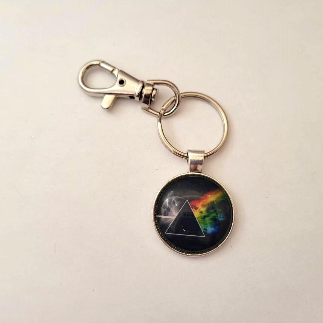 Pink Floyd Dark Side Of The Moon Rainbow Prizm Keychain Etsy