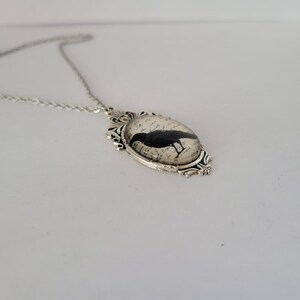 Oval Glass Domed Raven Necklace You Choose Length - Etsy