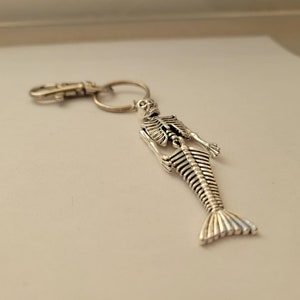 Mermaid Skeleton Fiji Mermaid Keychain Ring and Clip - Etsy