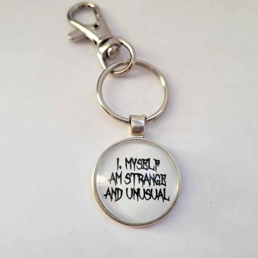 I Myself Am Strange and Unusual Glass Domed Keychain - Etsy