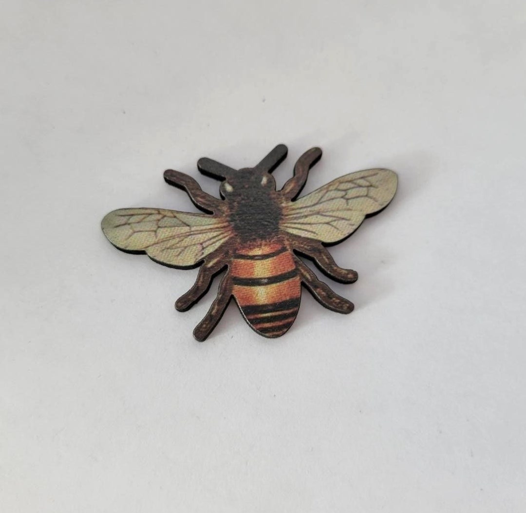 Woodcut Bee Hair Clip - Etsy