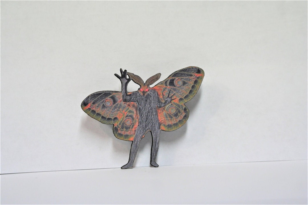 Mothman Woodcut Magnet: Rare Earth Refrigerator Magnet - Etsy