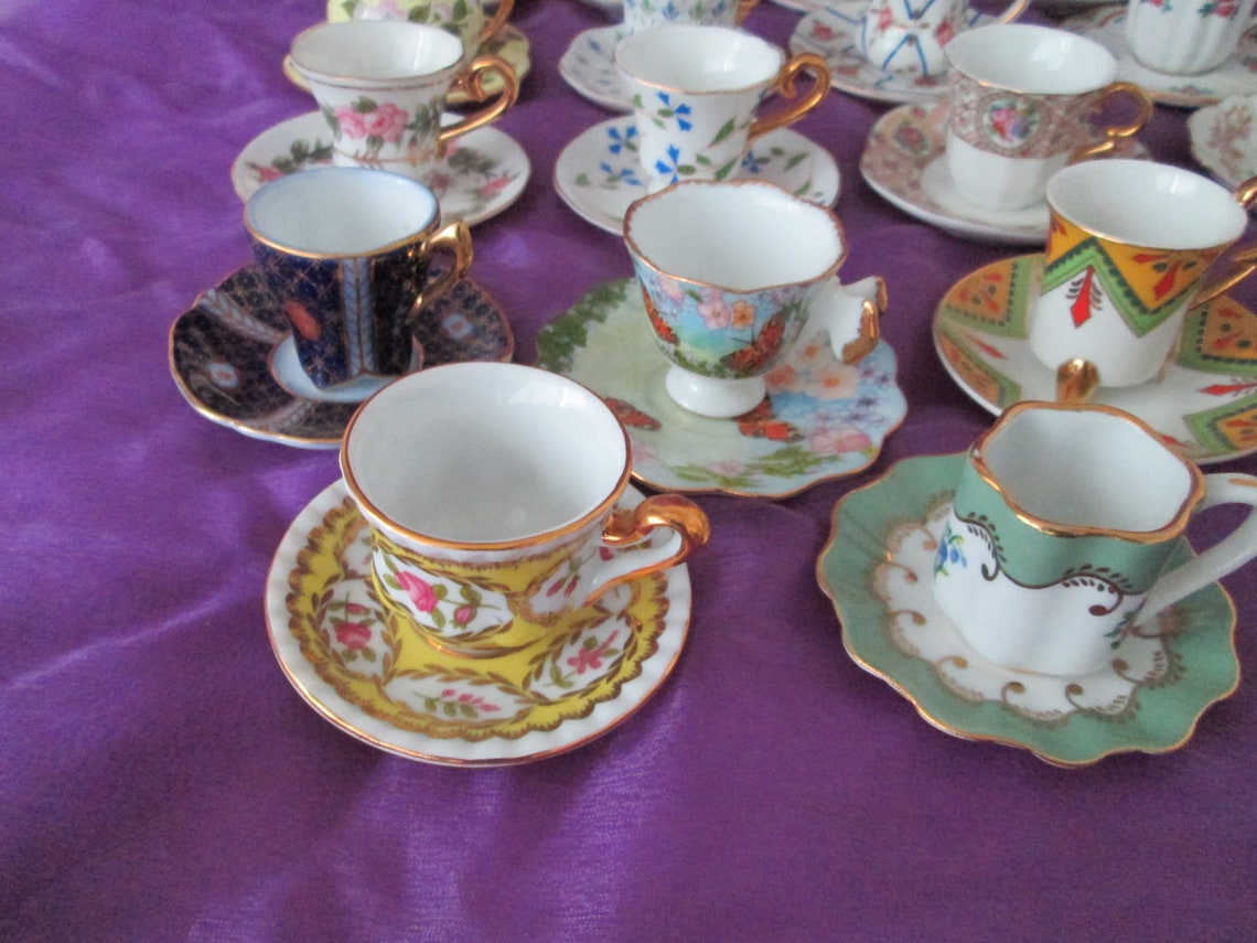 Collection Cups And Saucers By Mayfair Museum Of Miniatures Etsy