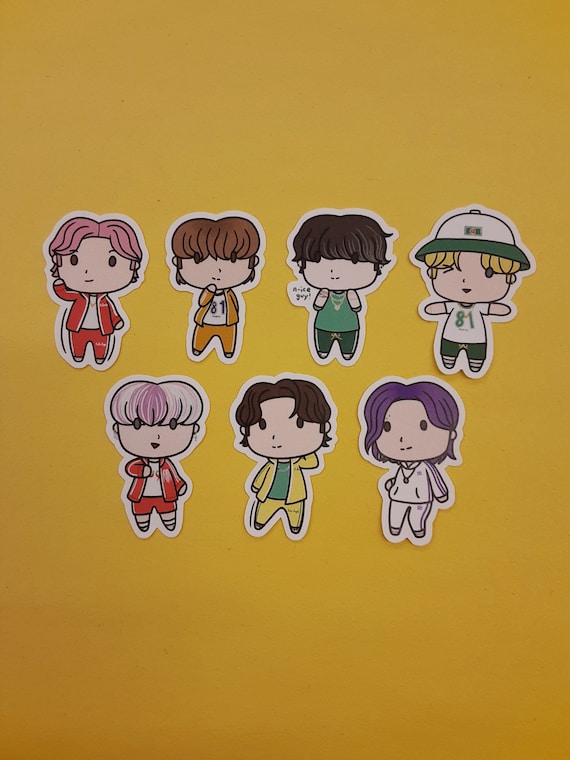 BTS Butter Kawaii Chibi Stickers | Etsy