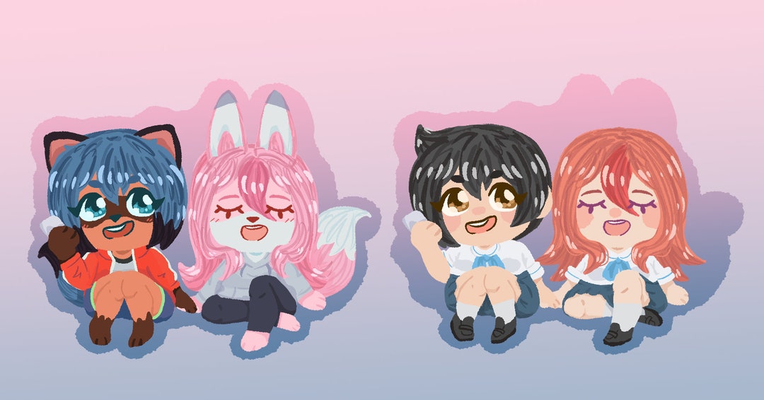 Bna:night Running Michiru & Nazuna Keychain - Etsy