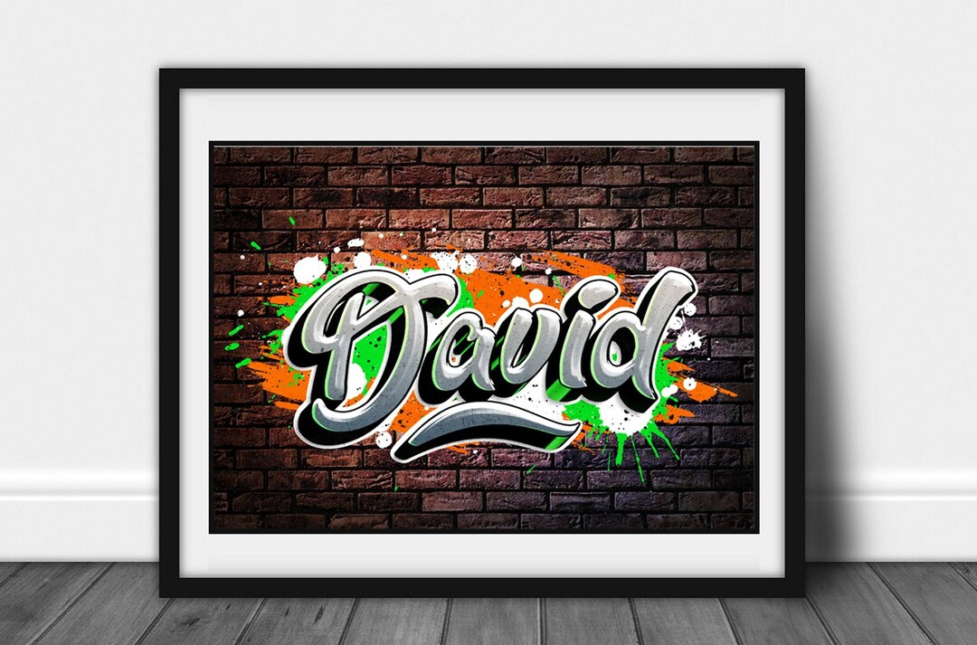 Graffiti Name Personalized Print, Urban Street Art Name Print Custom ...