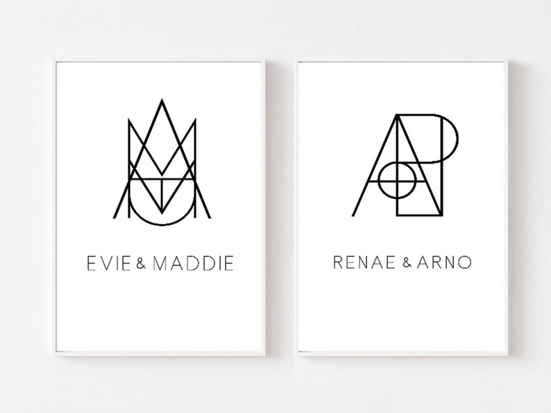 Custom Name Logo Design. Personalised Minimalistic Tattoo - Etsy