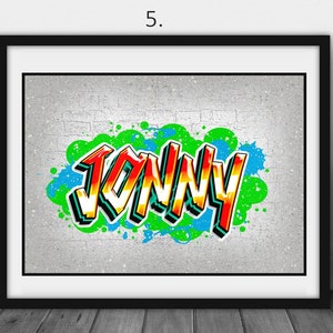 Custom Graffiti Name Print: Personalized Street Art Poster (digital ...