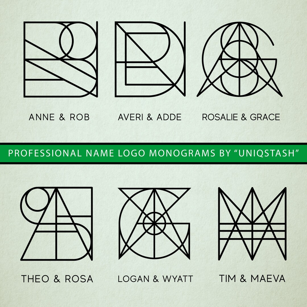 Couples Name Logo Design. Personalised Minimalistic Tattoo, Name ...