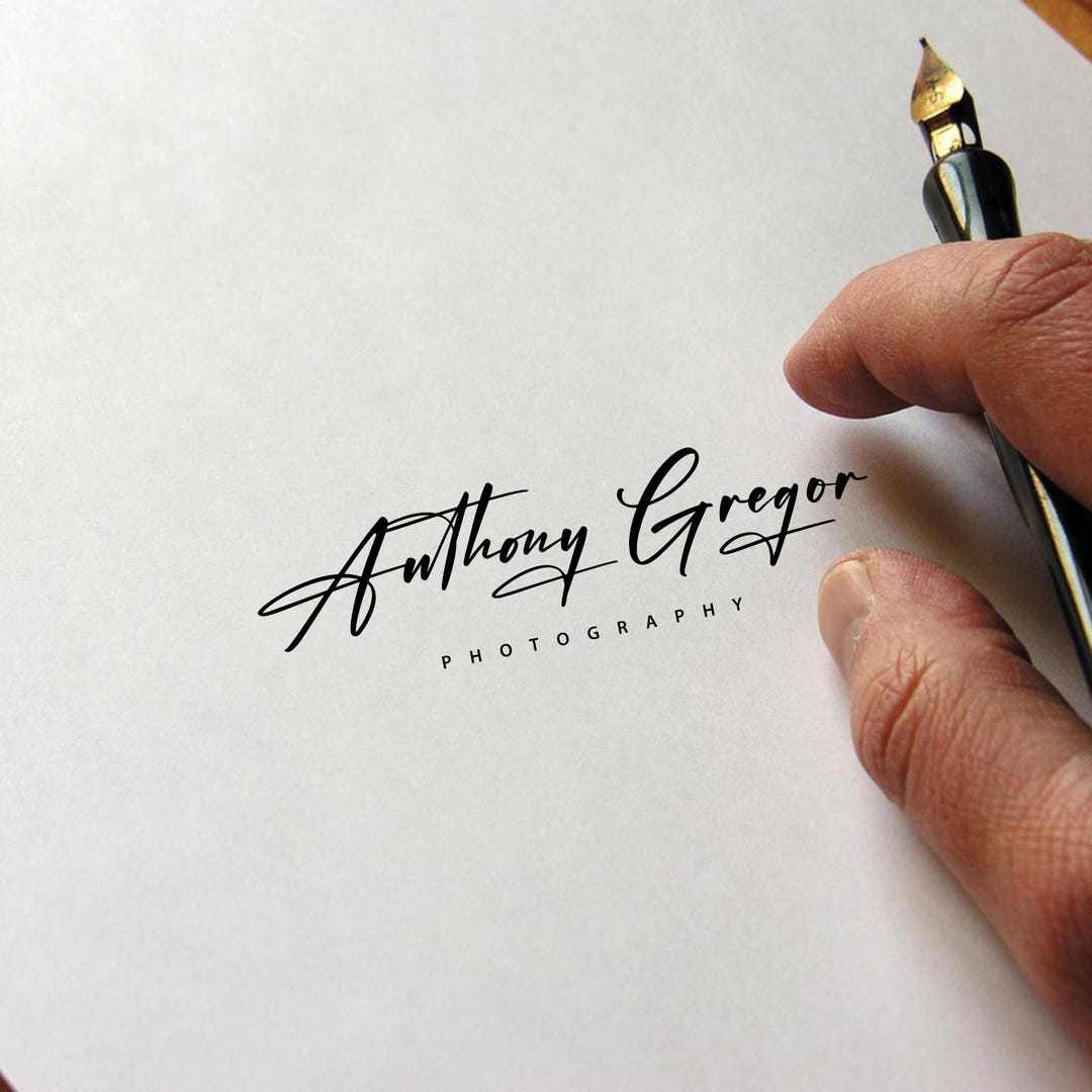 Custom Signature Logo: Handwritten Masculine Name Design Digital File ...