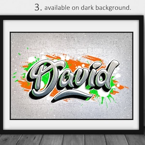 Custom Graffiti Name Print: Personalized Street Art Poster (digital ...