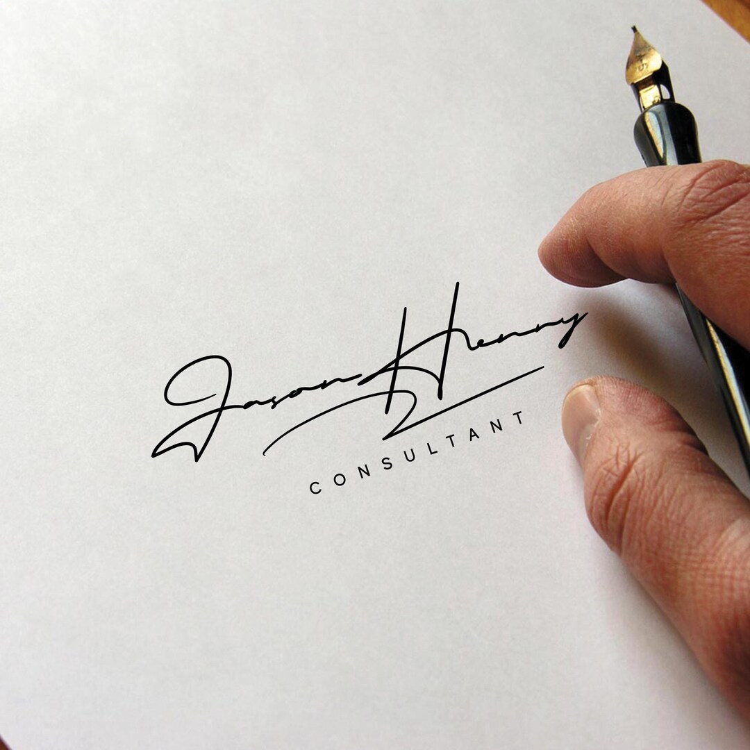 Custom Signature Logo: Minimalist Handwritten Calligraphy Digital ...