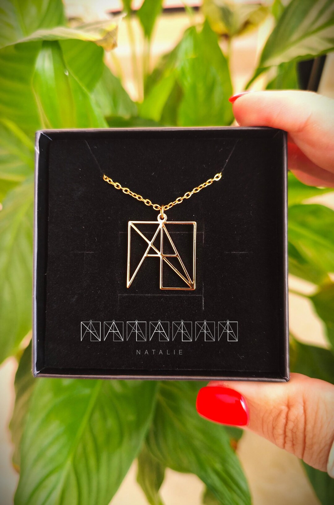 Name Necklace Logo Monogram. Custom Handmade Pendant. Anniversary ...