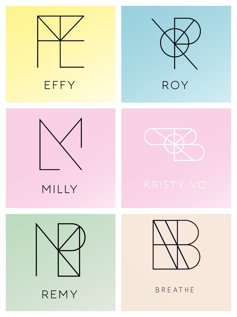 Custom Name Logo Design. Personalised Minimalistic Tattoo - Etsy