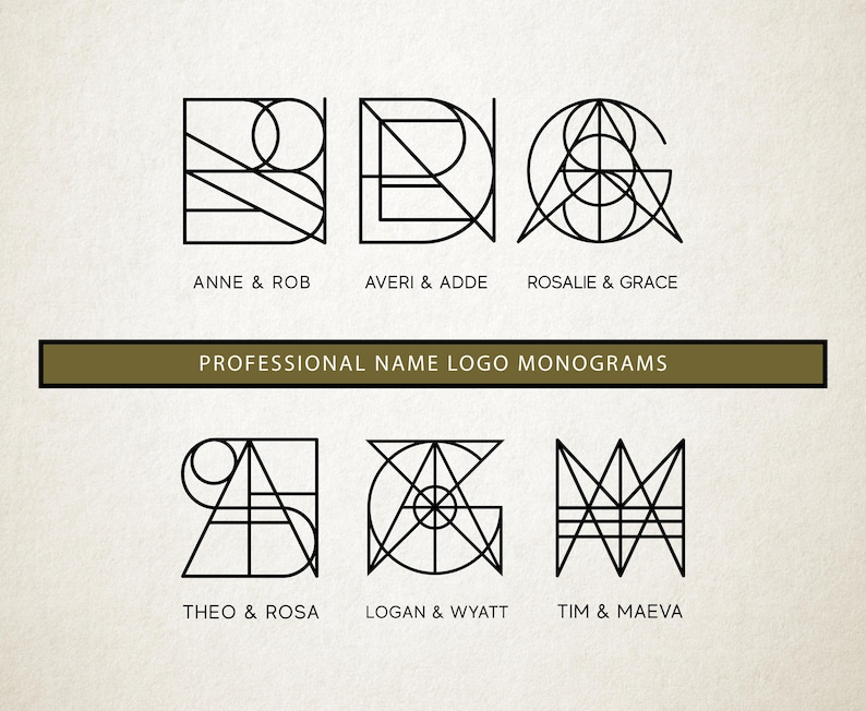 Personalized Name Logo Design: Minimalist Couple's Monogram Tattoo Idea ...